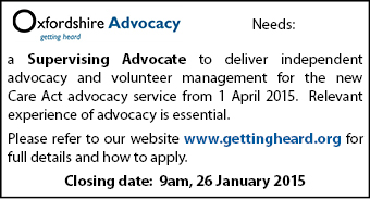 Oxfordshire Advocacy need a Supervising Advocate