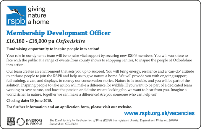 The RSPB seek Membership Development Officer